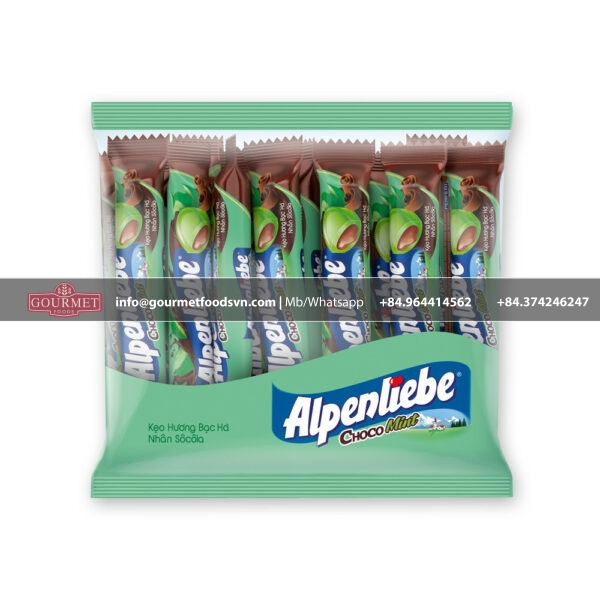 Alpenliebe Choco Mint 26g x 16 Rolls • Vietnam FMCG Exporter
